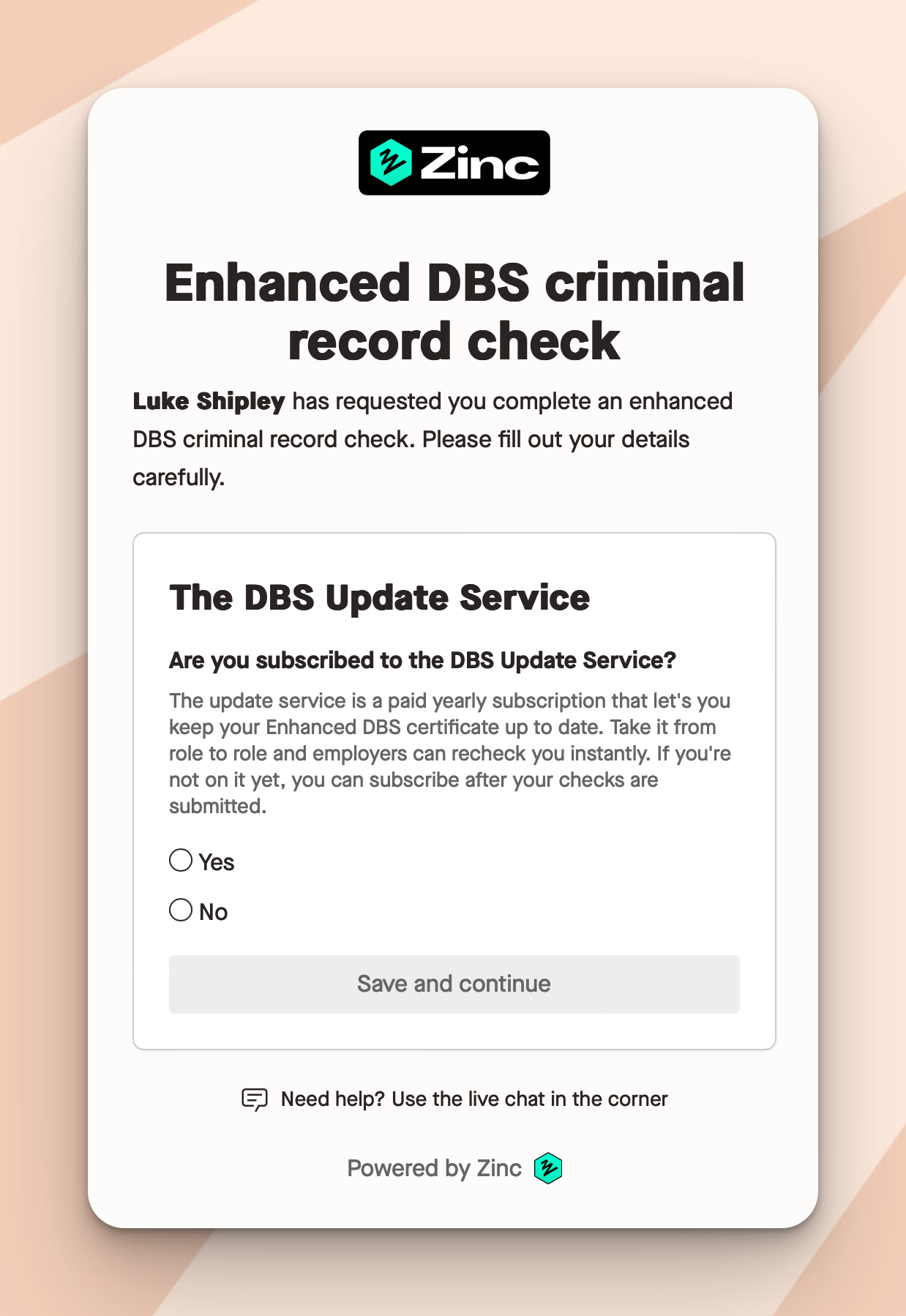 Using Your Update Service Subscription – Zinc work